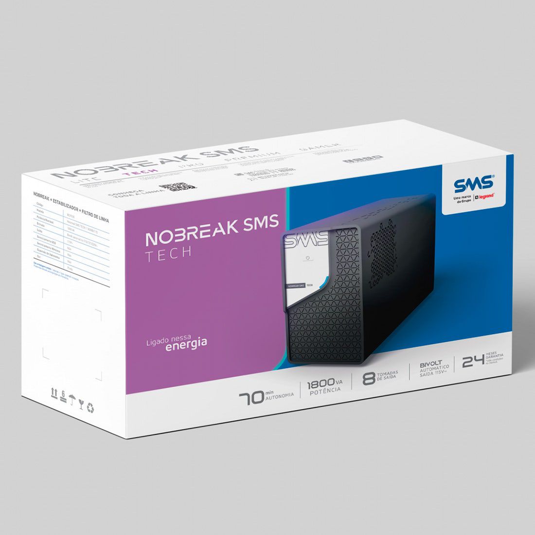 Nobreak SMS Tech 1800Bi/115 29307 - Processtec | Informática e Eletrônicos