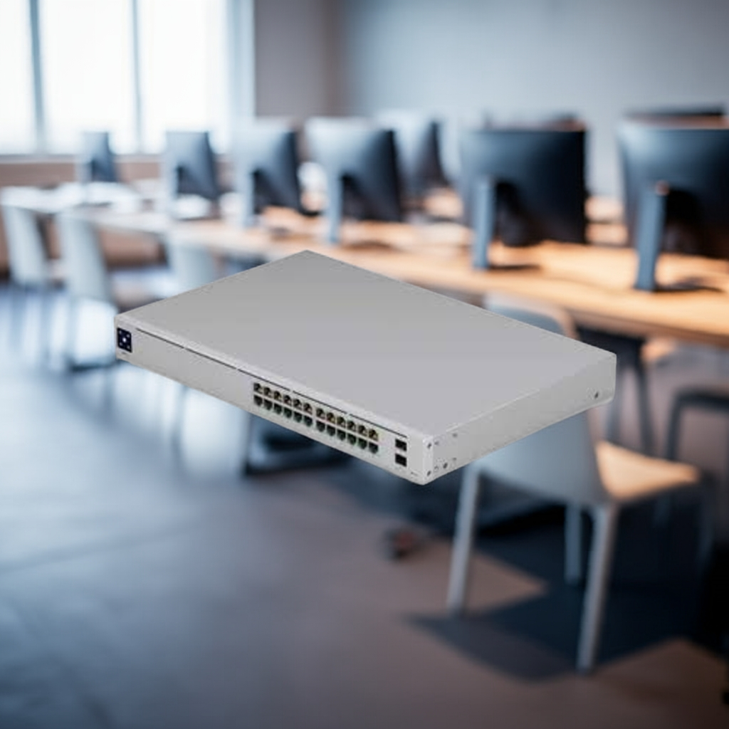 Switch Ubiquiti Gerenciavel 24 Portas Gigabit + 02 Sfp Giga Usw-24 Rac ...