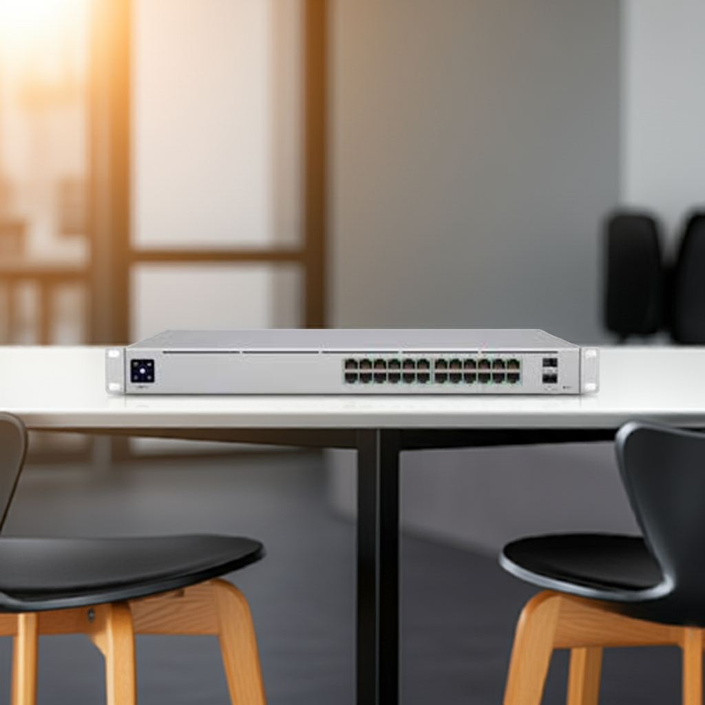 Switch Ubiquiti Gerenciavel 24 Portas Gigabit + 02 Sfp Giga Usw-24 Rac ...