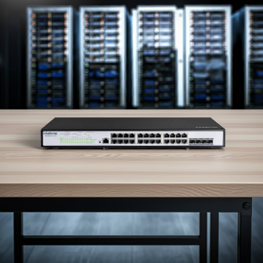 Switch 24 Portas Intelbras Giga + 4 Portas Sfp 1000 S 2328G-A ...