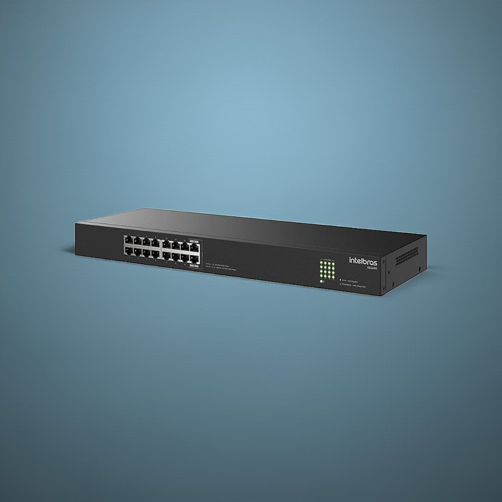 Switch Intelbras 16 Portas Gigabit S1116G - 4760114 - Processtec ...