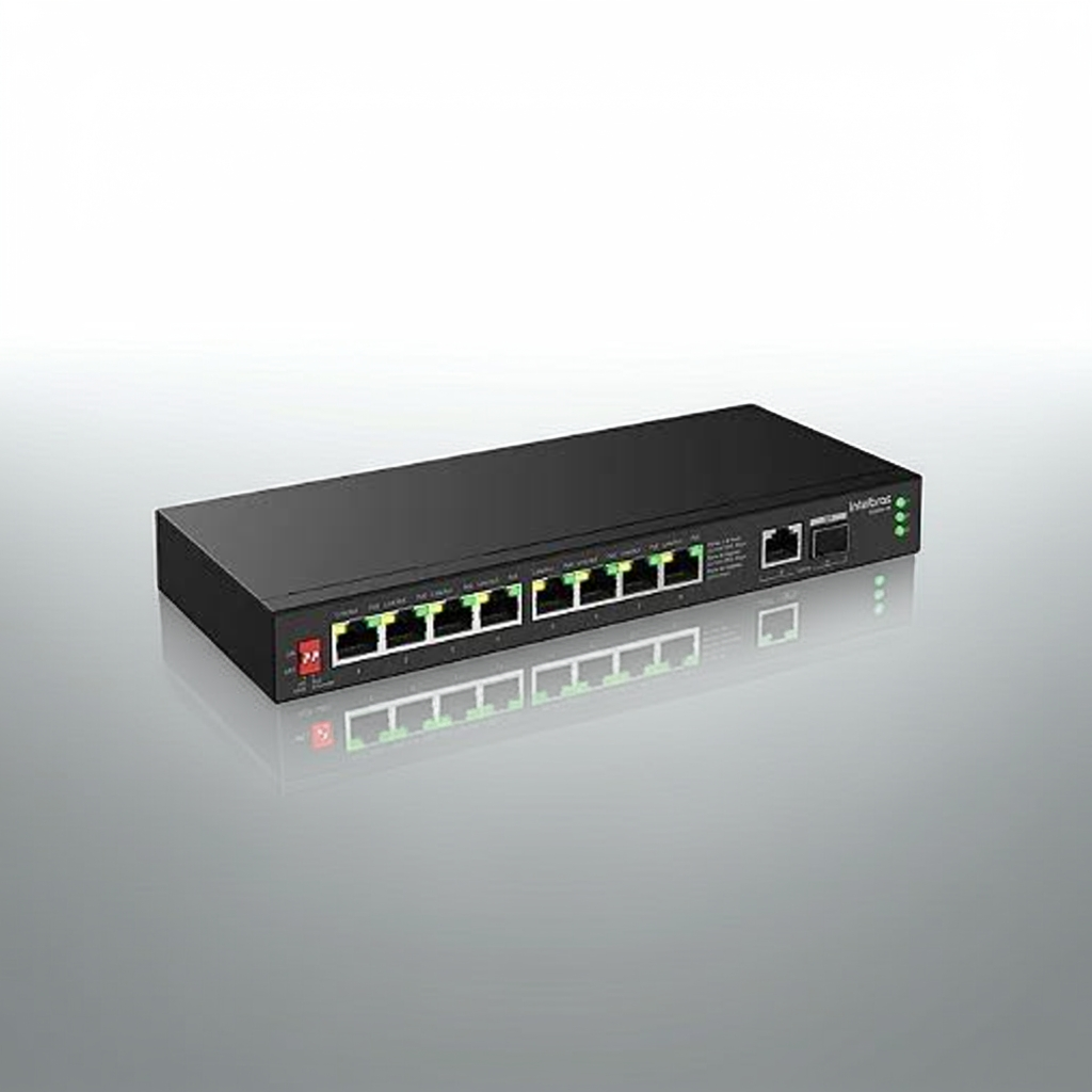 Switch Intelbras 10 Portas Gigabit 8 Poe Extender +1 Porta Sfp E 01 La ...