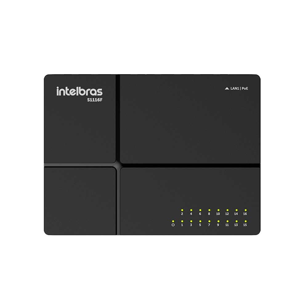 Switch Intelbras 16 Portas Fast 10/100 S1116F - 4760132 - Processtec ...