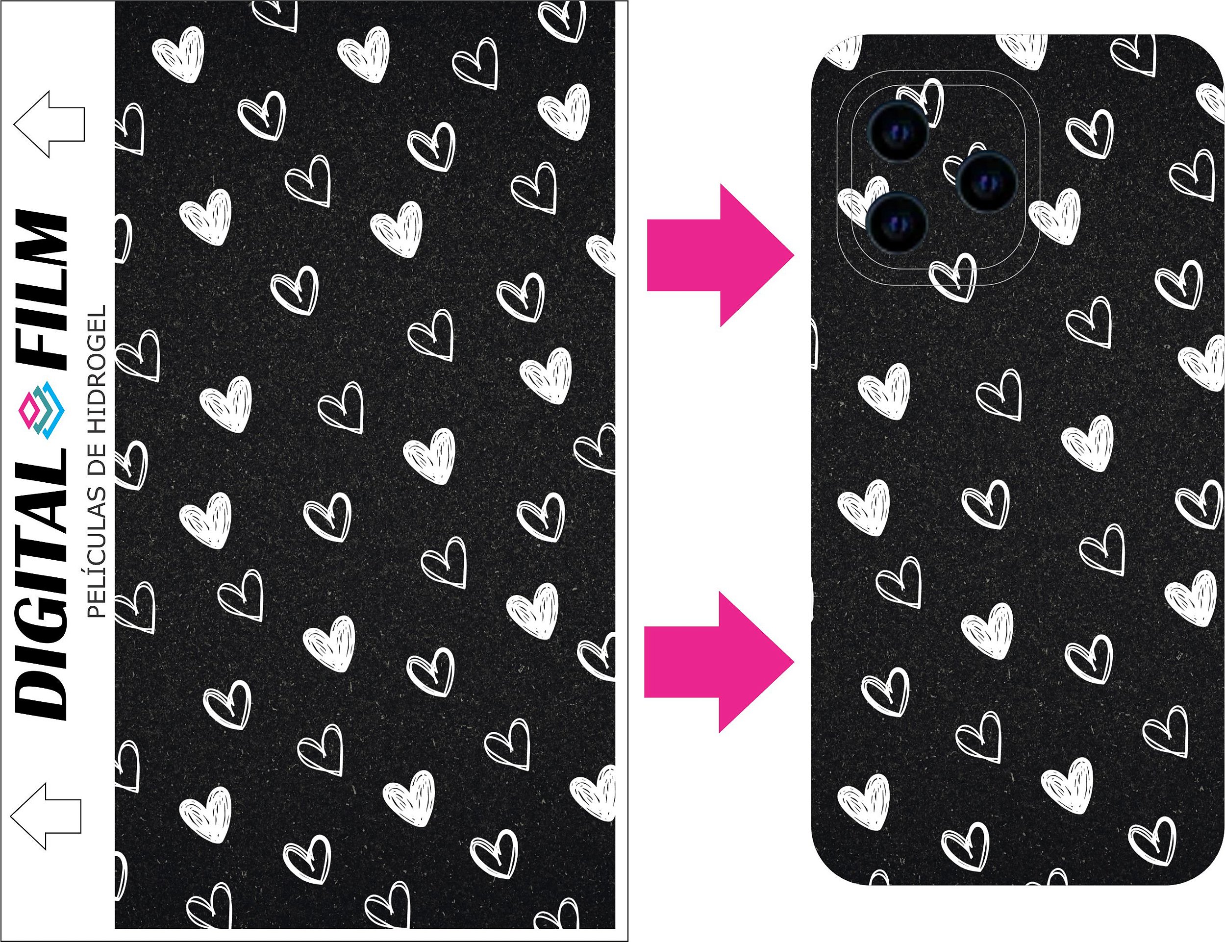 Película Skin traseira personalizada Pack com 5 Unidades - 044 ...