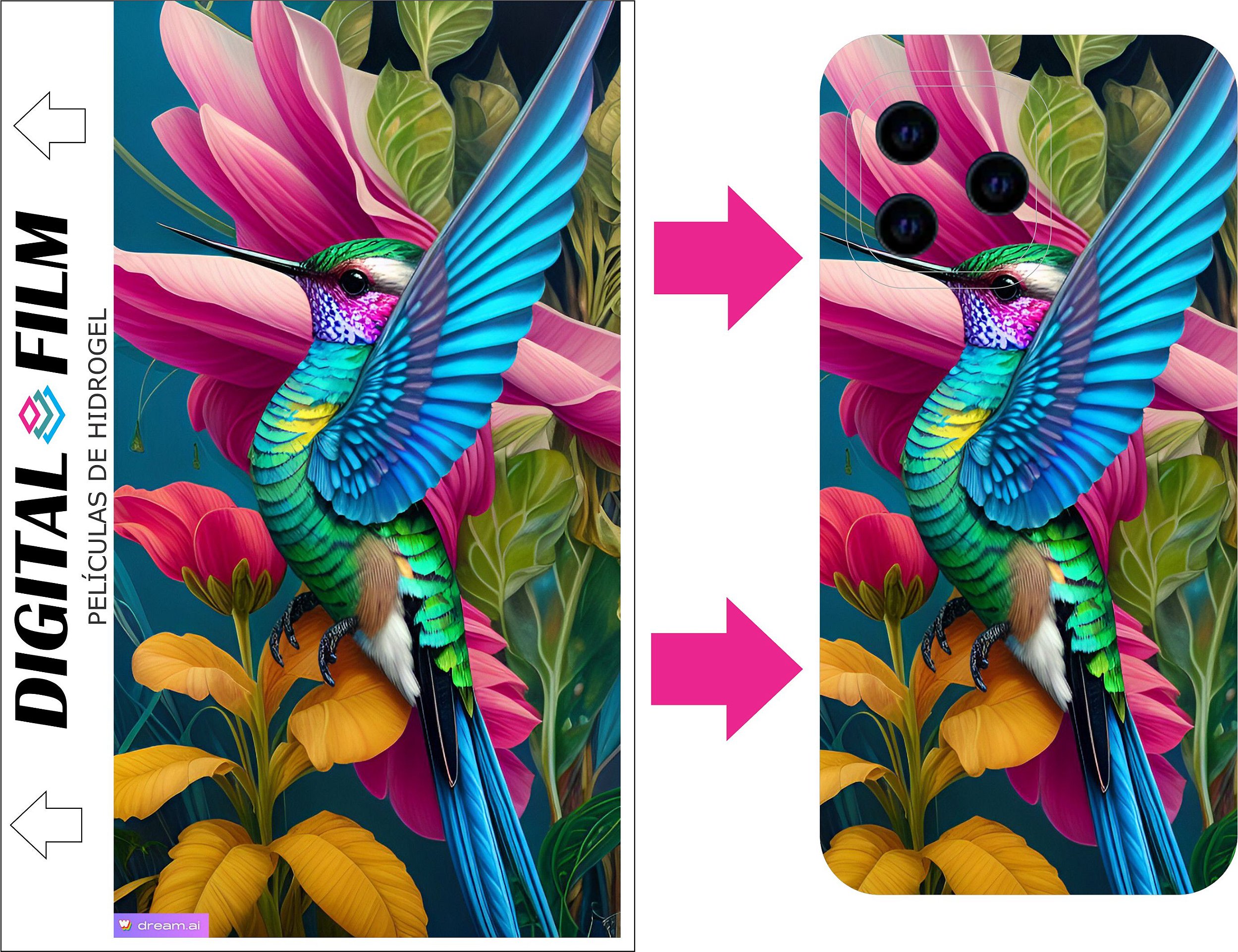 Película Skin traseira personalizada Pack com 5 Unidades - 093 ...