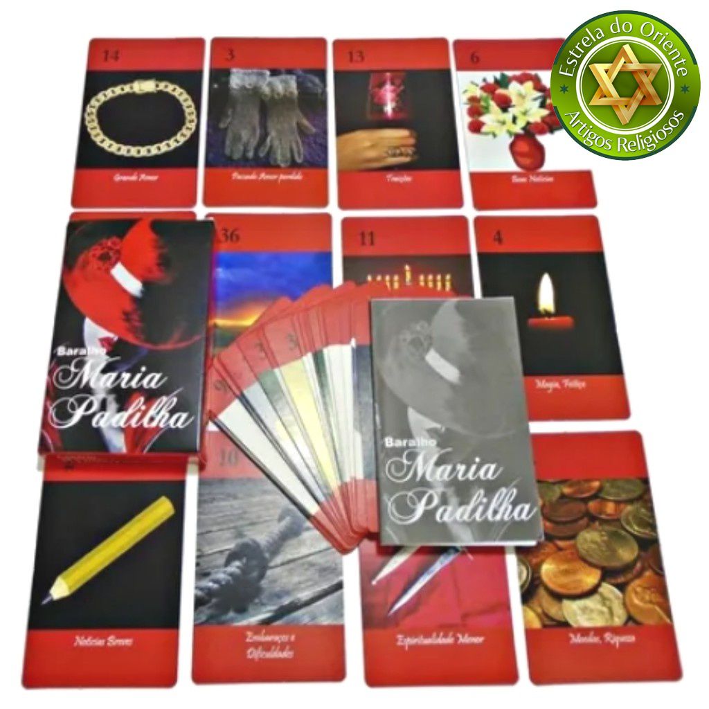 Baralho Tarot Pomba Gira Maria Padilha com 36 cartas + Manual ...