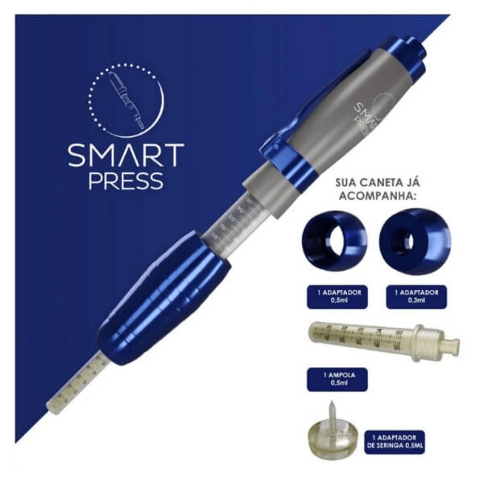 Smart Press GR - Caneta para Intradermoterapia Pressurizada - Smart GR - Eh Medical