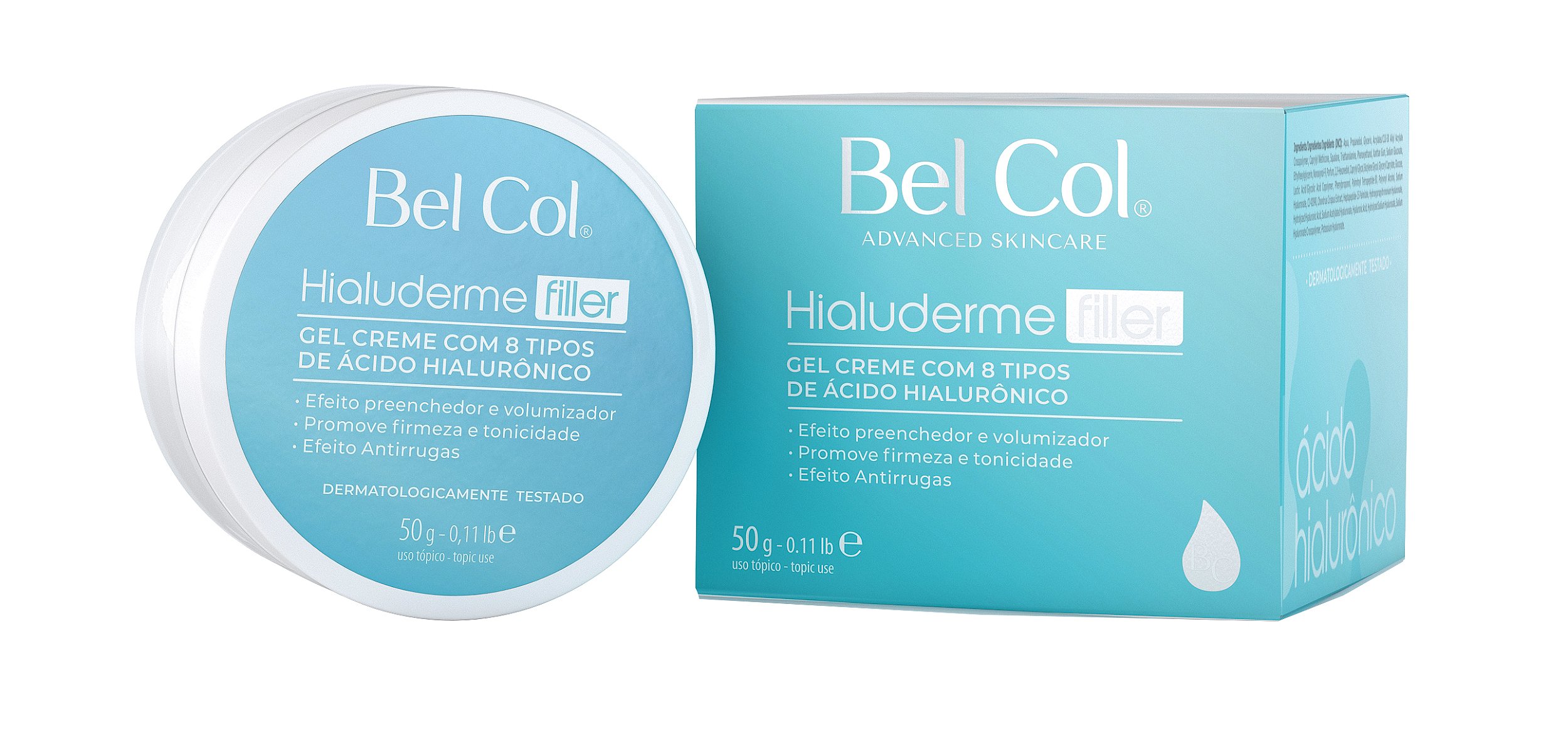 Hialuderme Filler Bel Col - Gel Creme Facial 50g - Eh Medical