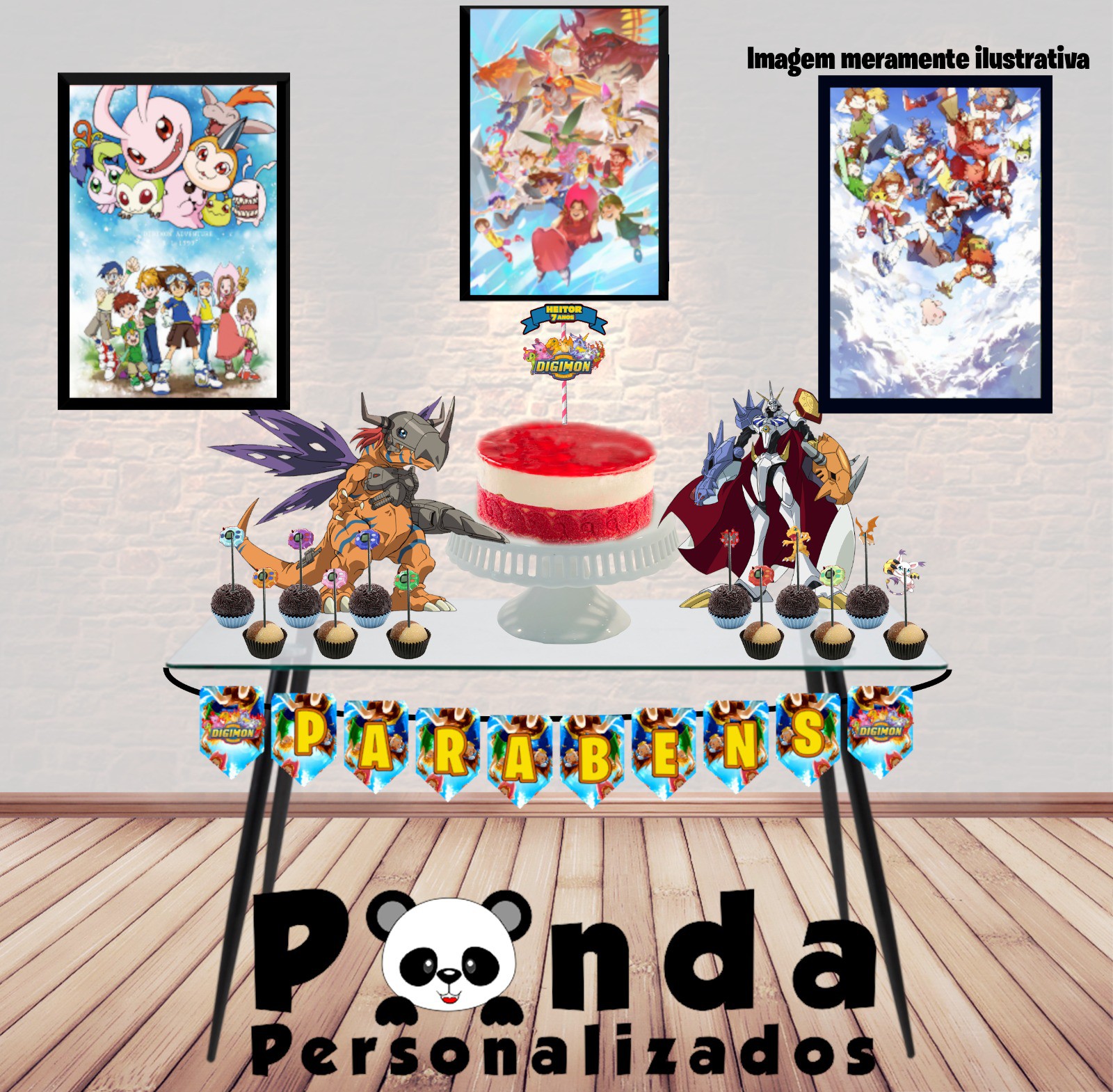 Kit Só Bolinho - Digimon - Panda Personalizados