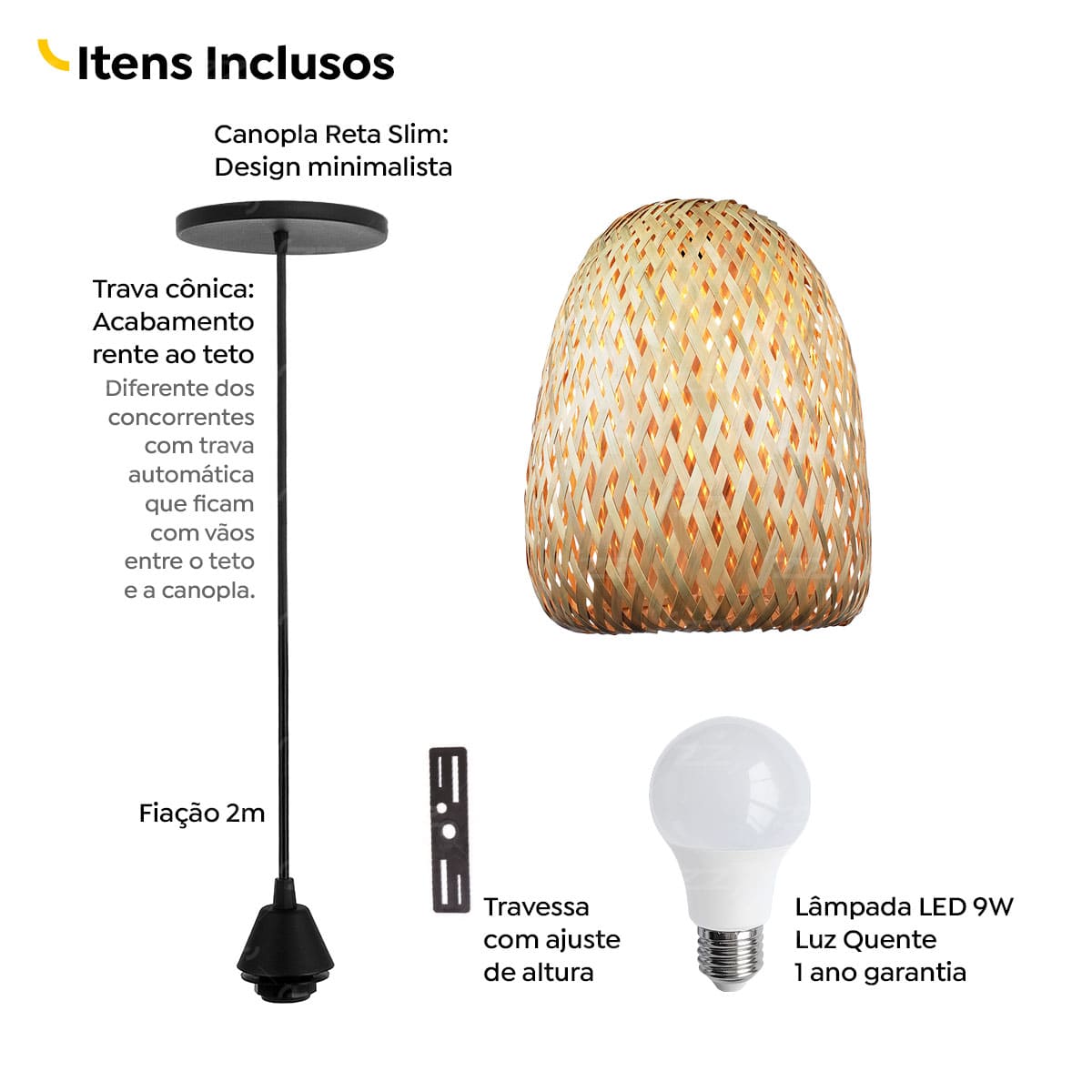 Lustre Bambu Luzza Aruba 28 | Luzza.com.br - Luzza | Soluções Modernas ...