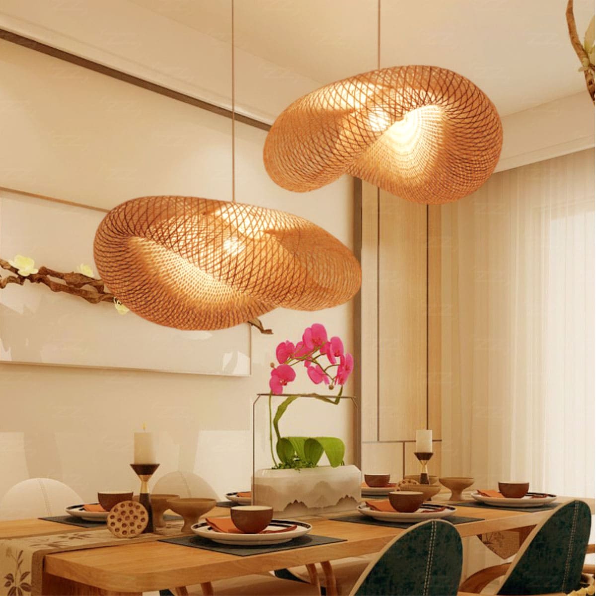 Lustre Bambu Luzza Honolulu 50 Fio Branco | Luzza.com.br - Luzza ...