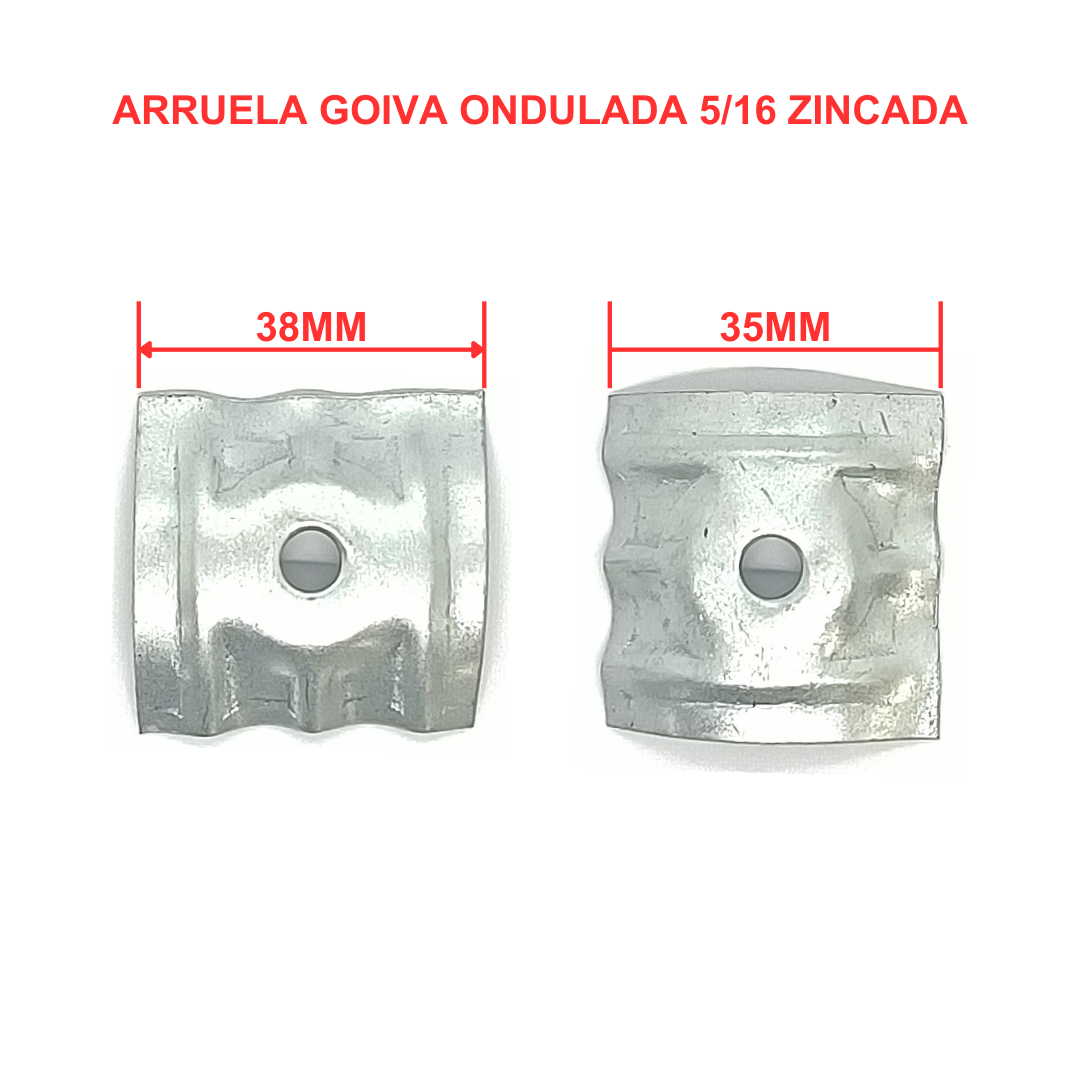 Arruela Goiva Ondulada 5/16 Zincado Branco Para Vedação - Aciole Fix