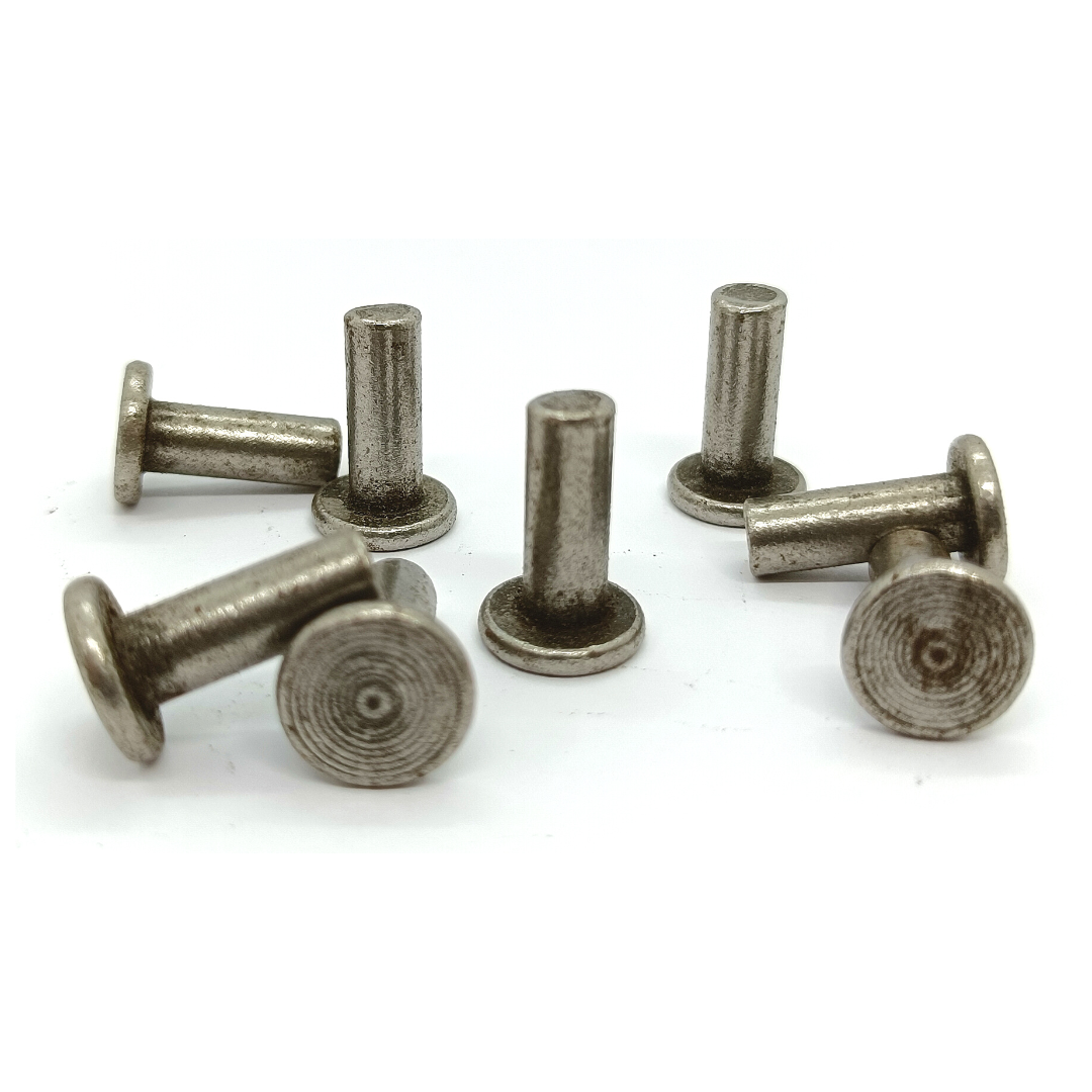 Rebite Maciço Cabeça Chata 1/4 x 1/2 Polido (6,3 x 12,7) - 1 Kg ...