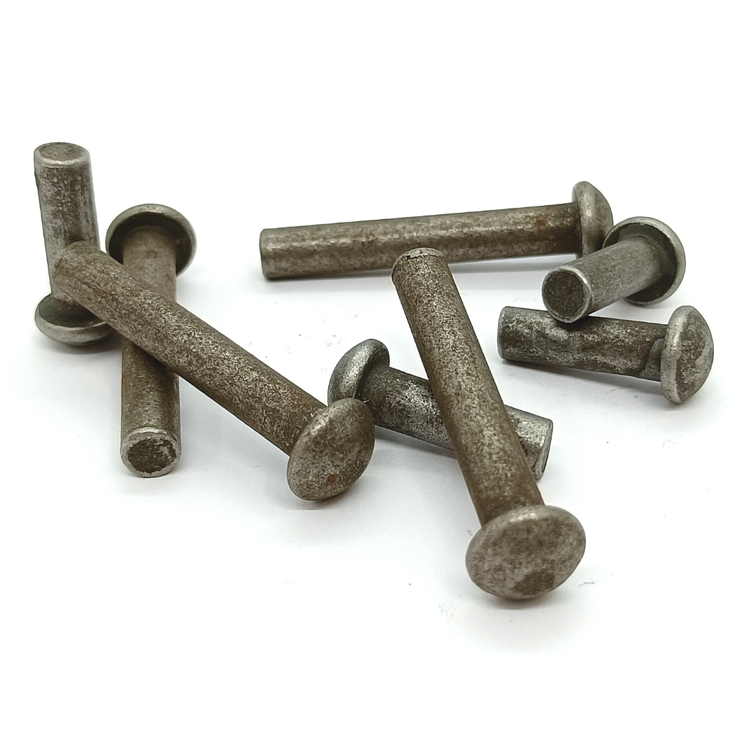 Rebite Maciço Cabeça Redonda 7/16 x 3 Polido (11 x 76,2) - 1 Kg ...