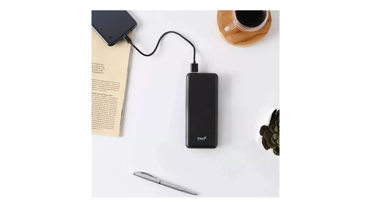 Carregador Portátil Power Bank 20.000mah Preto - TMV - Pri Outlet