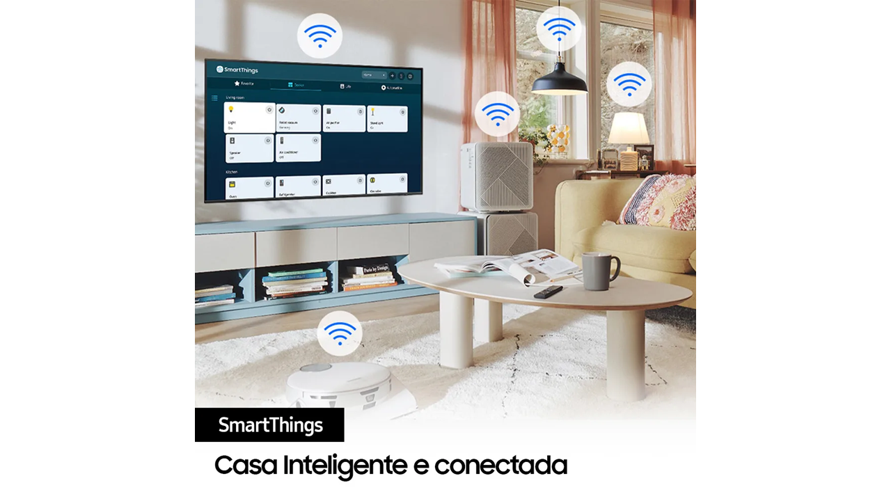 Smart TV Samsung 58" UHD 4K 58CU7700 2023, Processador Crystal 4K ...