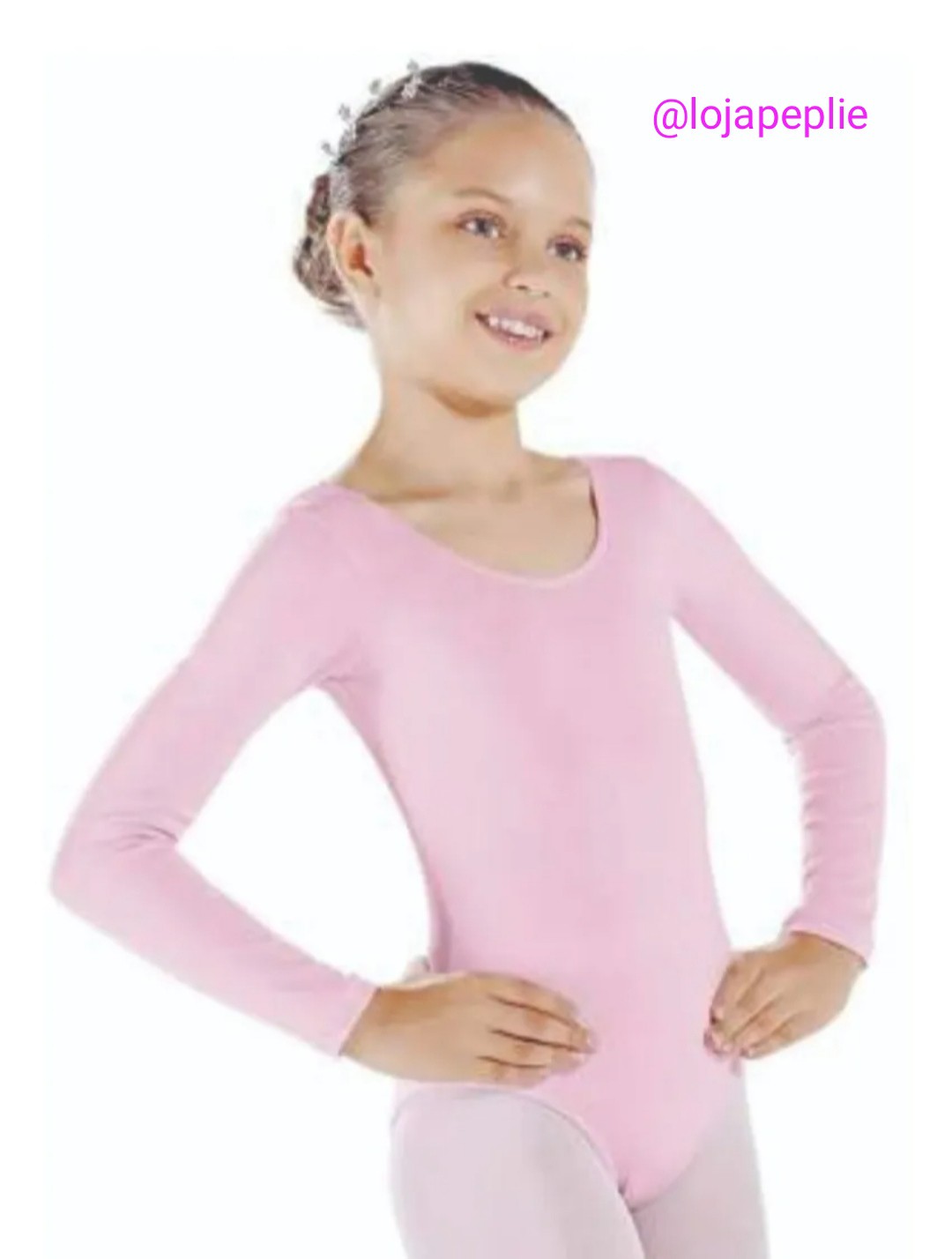 Collant ballet manga longa infantil - lojapeplie