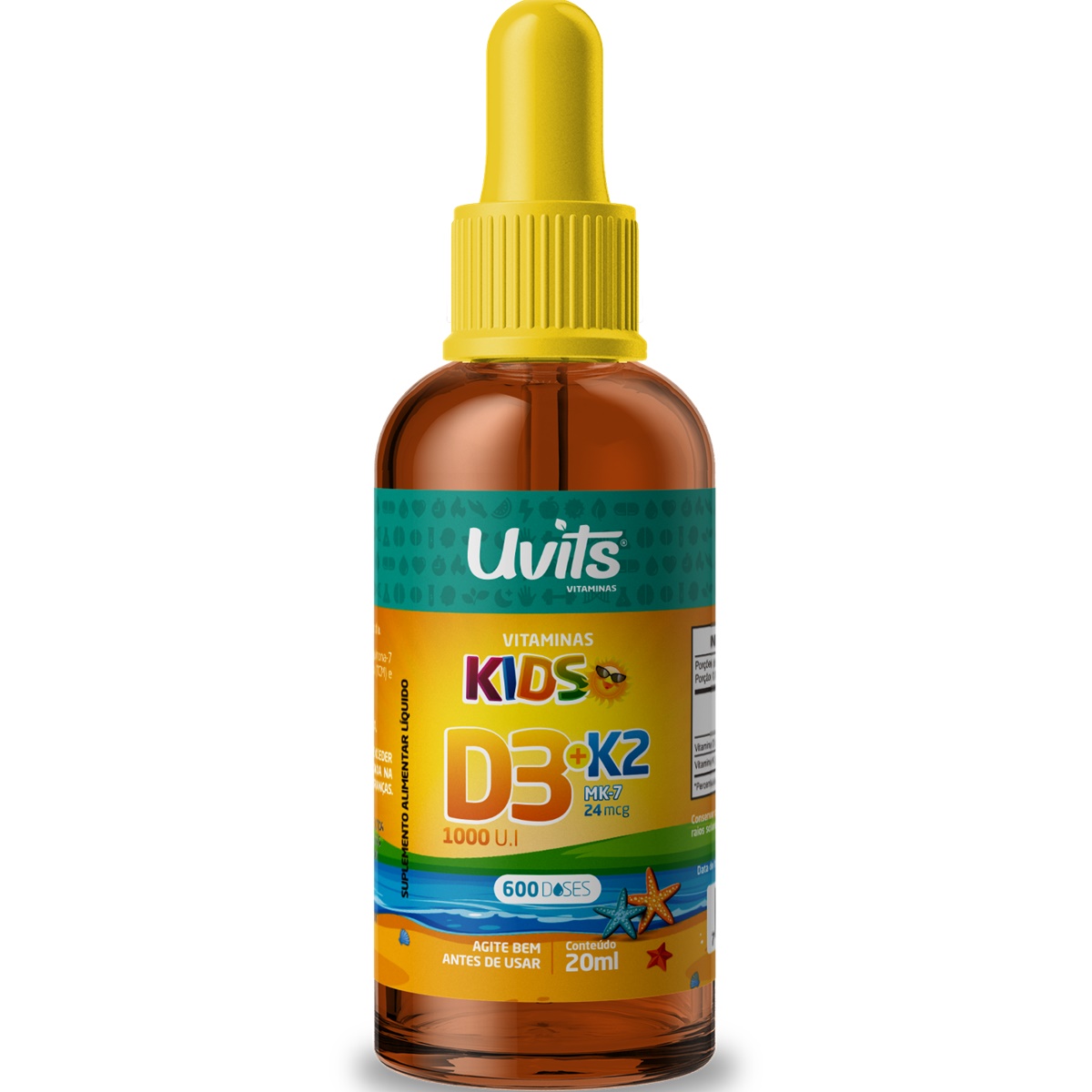 Kit Imunidade Kids - Vitamina D3 K2 Mk7 Kids + MultiVits Kids - Uvits ...