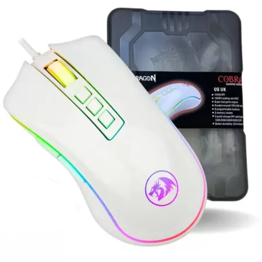 Mouse Gamer Redragon Cobra M711W RGB - Crystal Informática