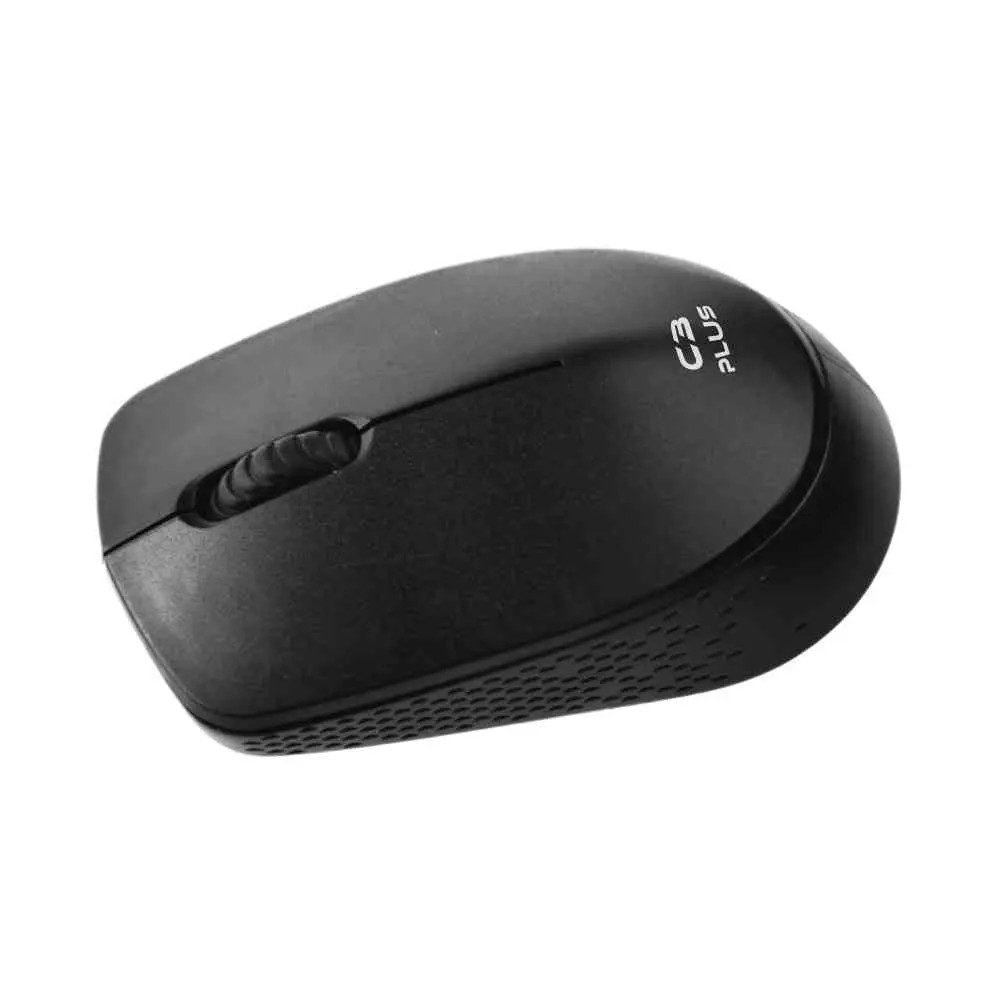 Mouse Sem Fio C3Tech M-W17BK Preto - Crystal Informática