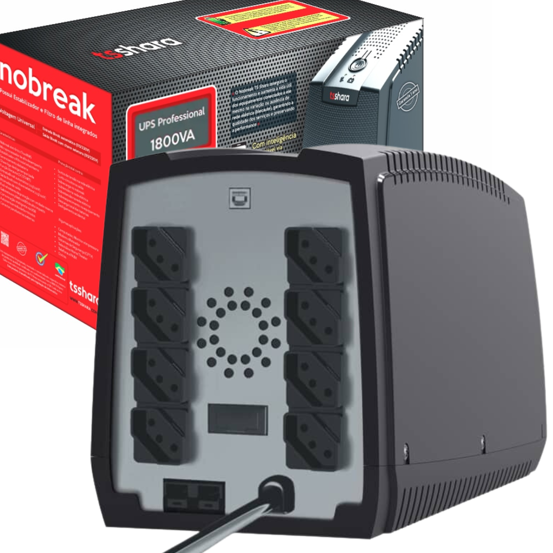 Nobreak UPS XPro Professional TS Shara Universal 1800VA - Crystal Informática