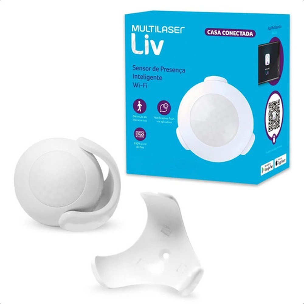 Sensor de Presença Inteligente Wi-Fi Multilaser Liv SE230 - Crystal ...