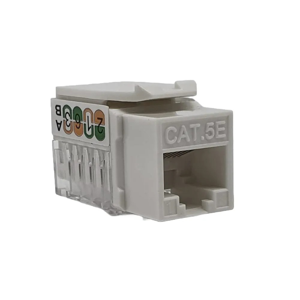 Keystone RJ45 CAT5E PlusCable LA-K50 180 Graus - Crystal Informática