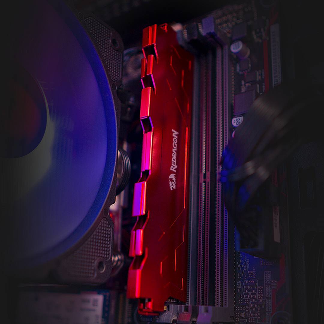 Memória 8GB DDR4 3200 MHz Redragon Rage Red GM-701 - Crystal Informática