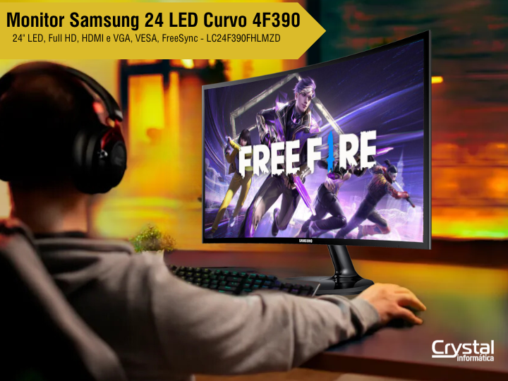 Monitor Samsung 24 LED Curvo Full HD - Crystal Informática