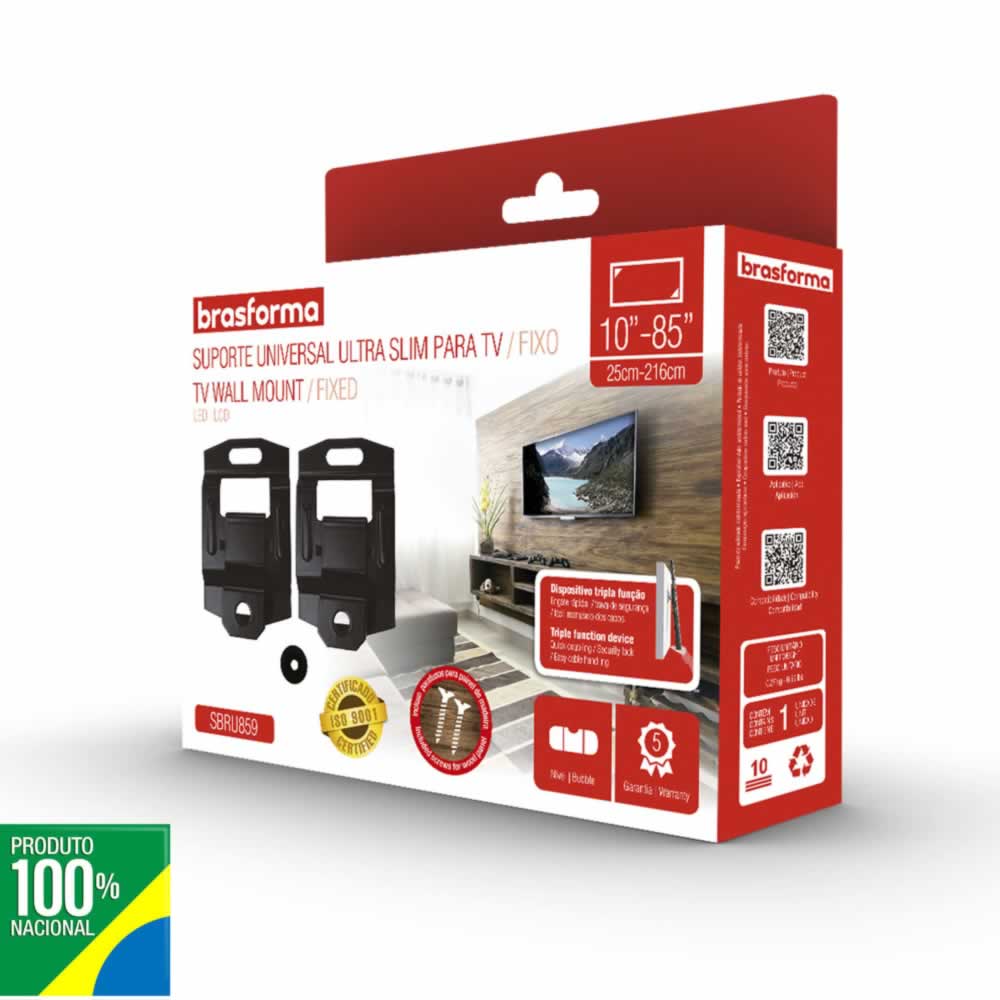 Suporte Para TV Brasforma SBRU859 - Crystal Informática