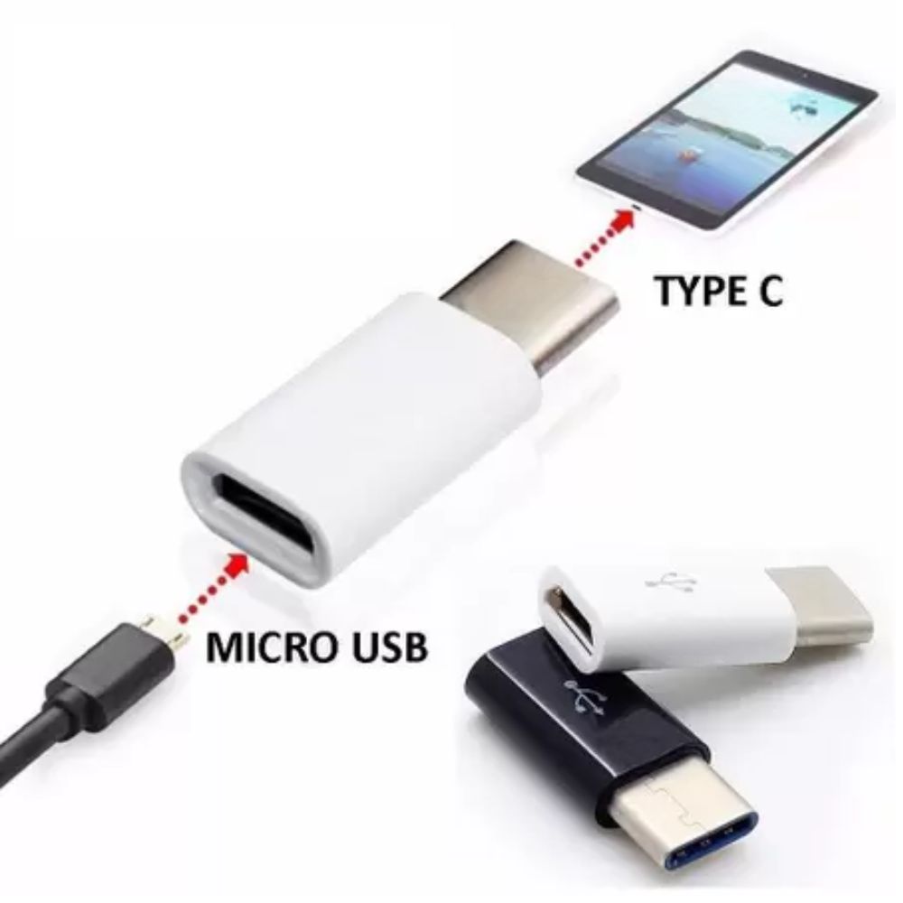 Adaptador Tipo-C para Micro USB - Crystal Informática
