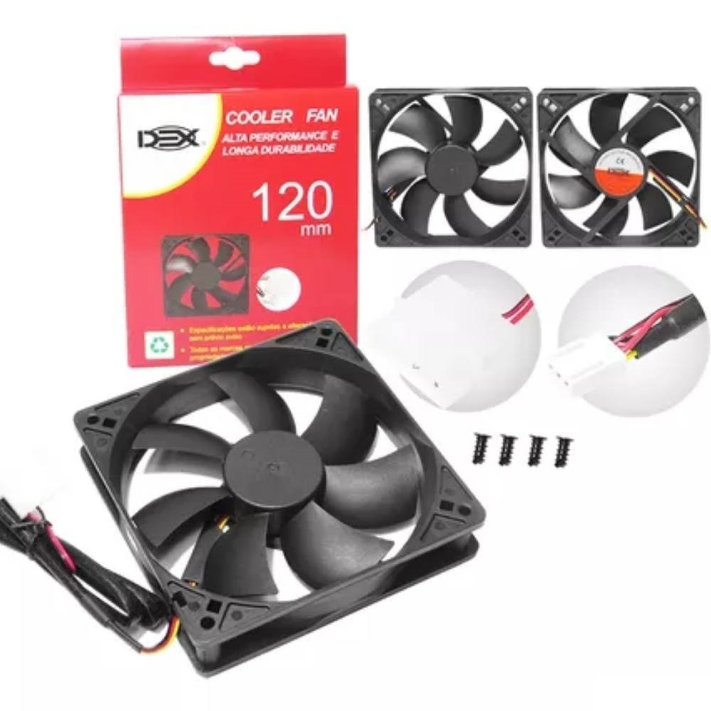Cooler FAN 120 mm Dex DX-12C - Crystal Informática