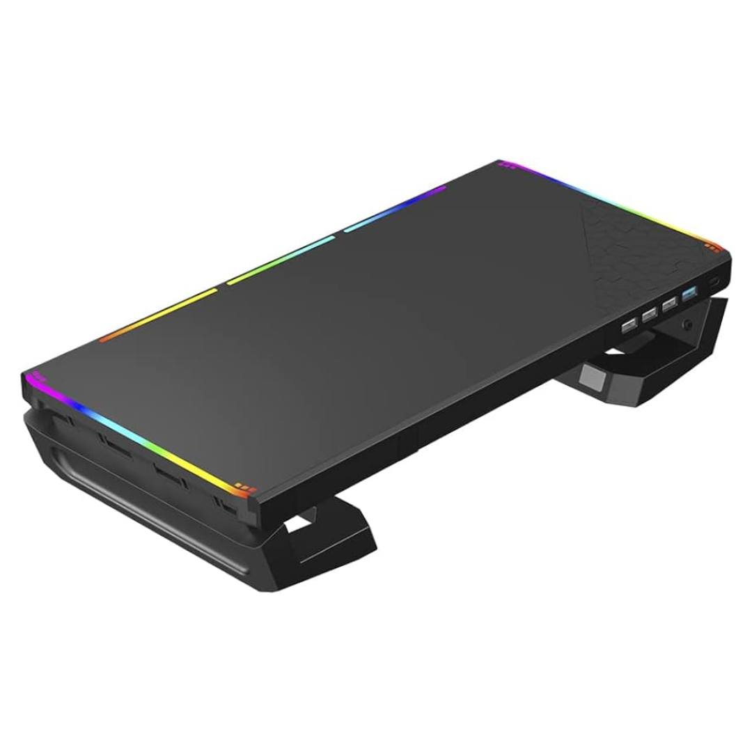 Suporte para Monitor C3Tech BM-L100BK RGB - Crystal Informática