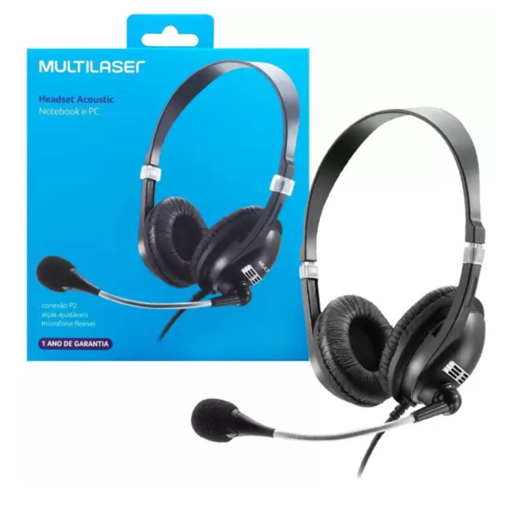 Headset Acoustic Multi Conexão P2 PH041 - Crystal Informática