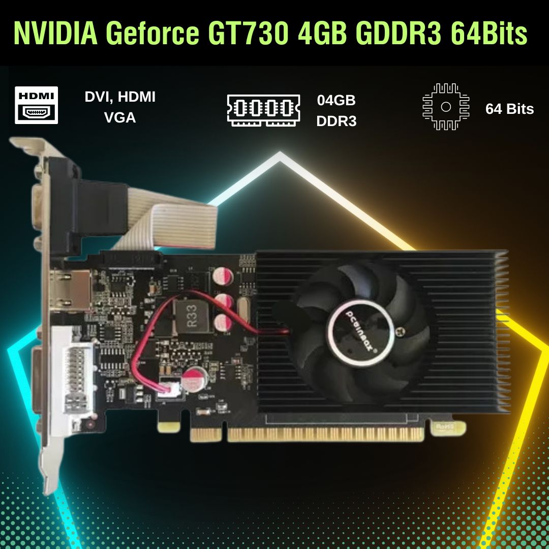 Placa de Vídeo Nvidia Geforce GT730 - Crystal Informática