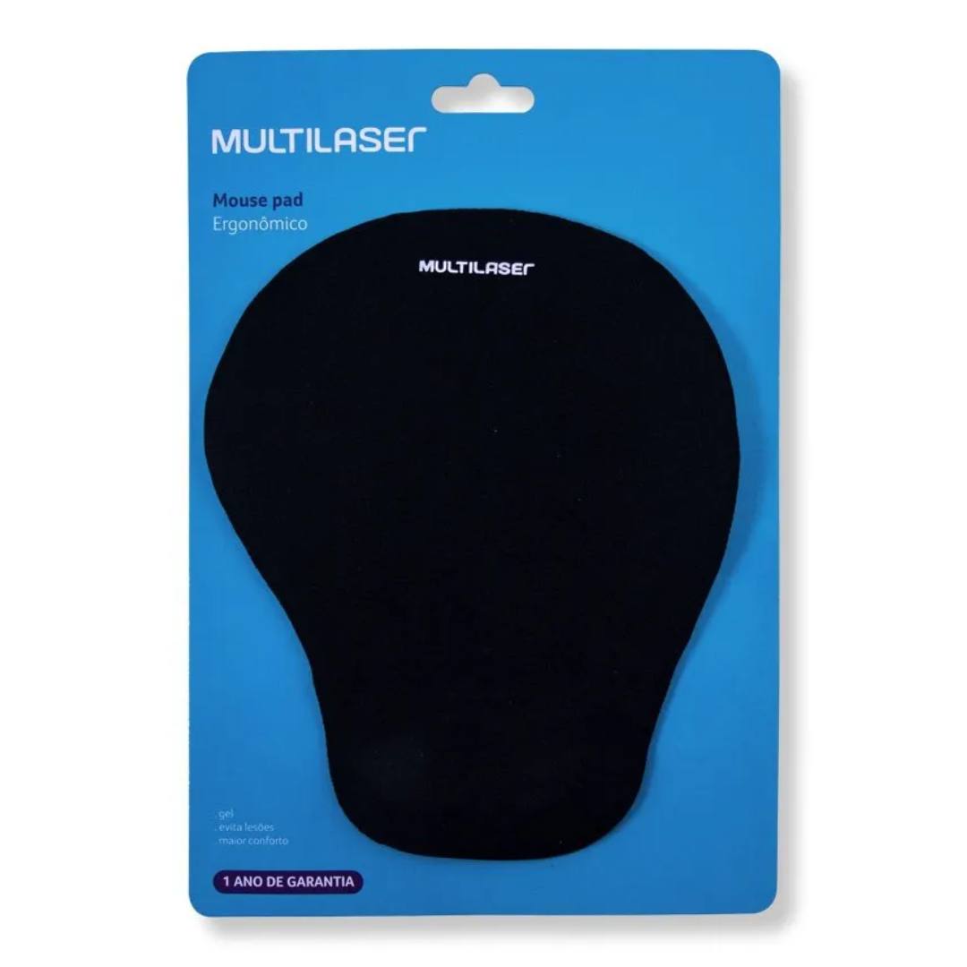 Mouse Pad Com Apoio Gel Pequeno Preto Multilaser AC021 - Crystal ...