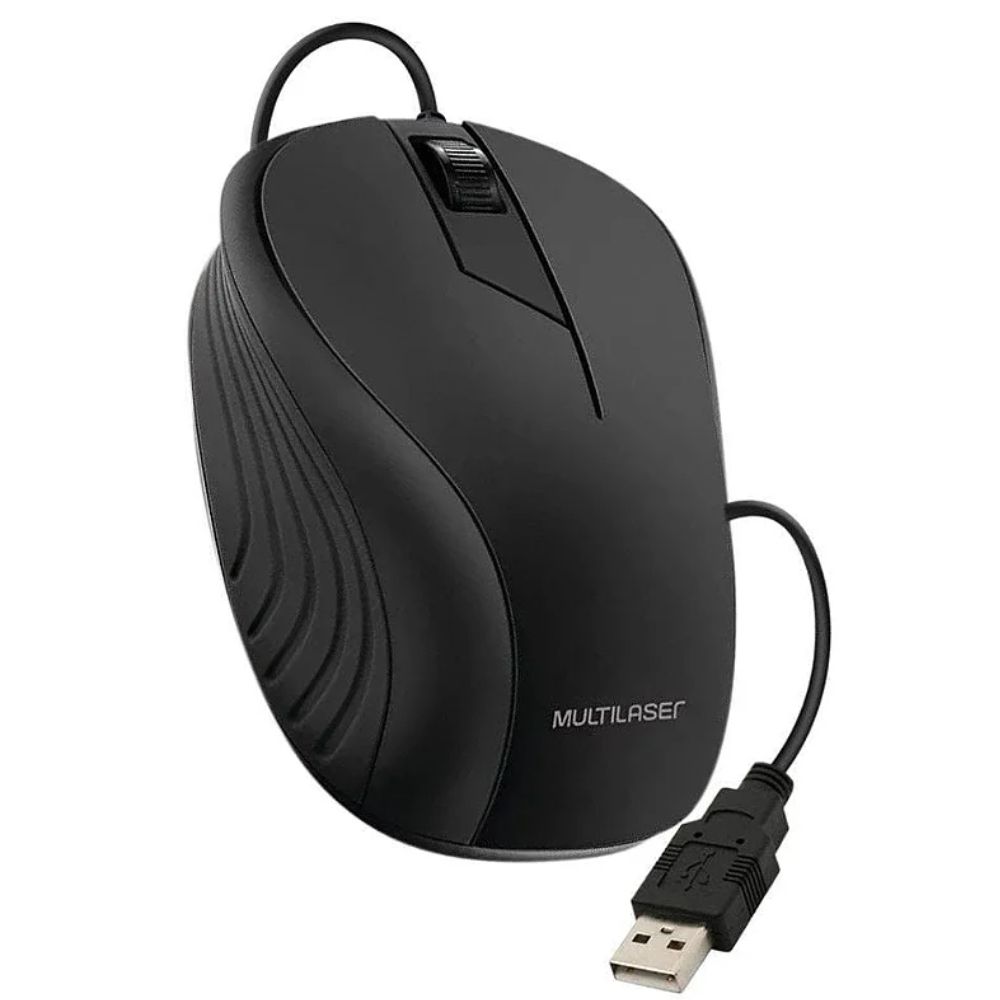 Mouse Com Fio USB Multilaser MO225 - Crystal Informática