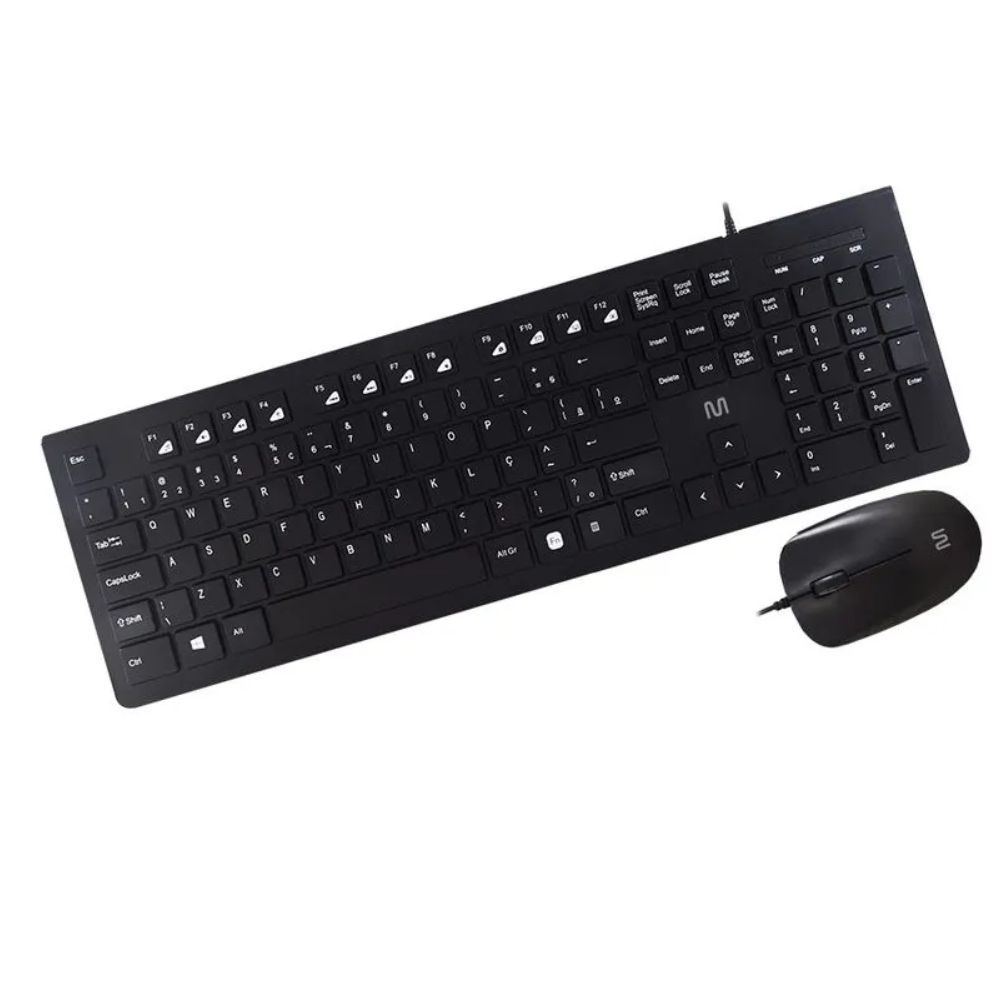 Kit Teclado e Mouse com fio Multilaser TC240 - Crystal Informática