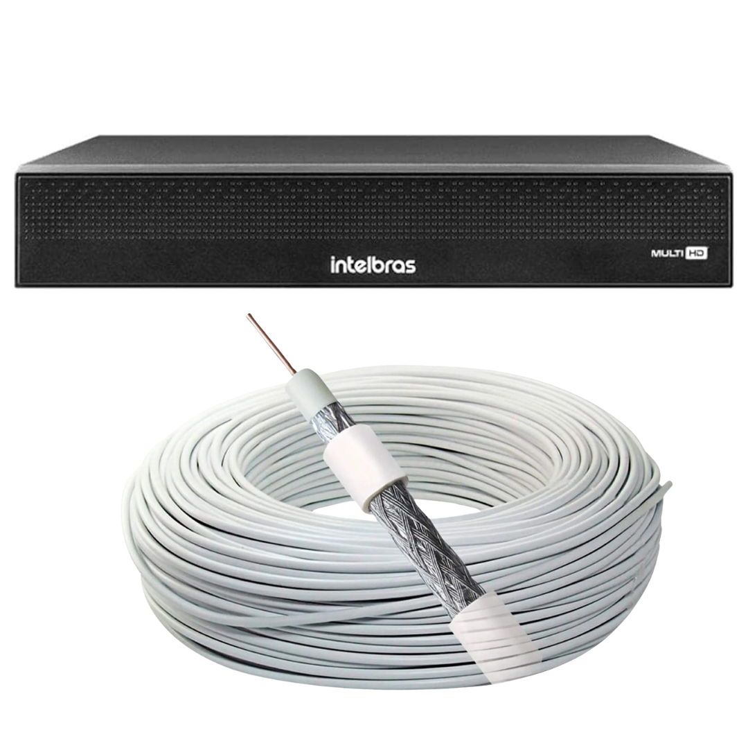 Kit 8 Câmeras Intelbras VHL 1220B DVR Intelbras MHDX 1208 - Crystal ...