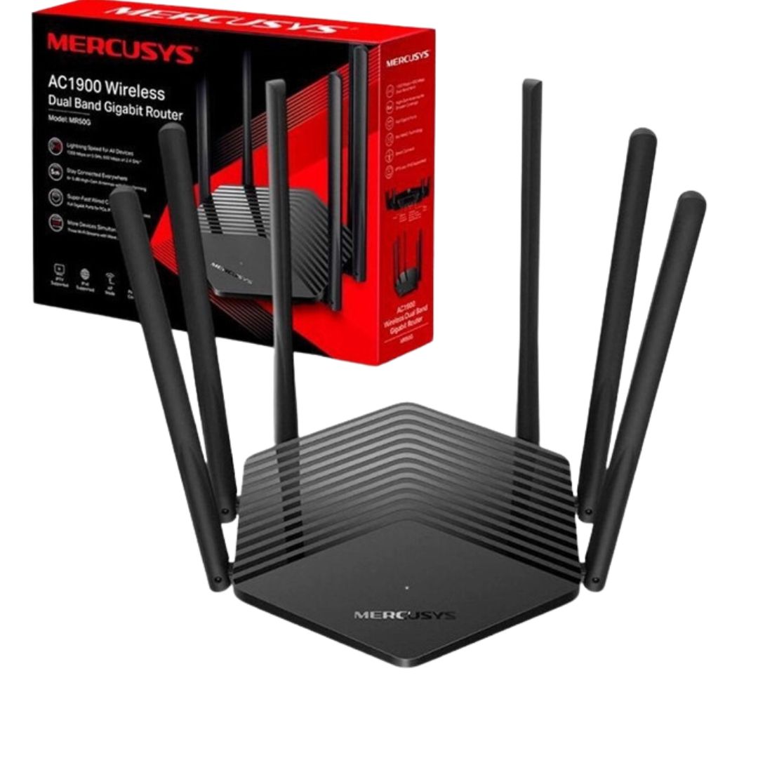 Roteador Wireless Mercusys Gigabit MR50G AC1900 - Crystal Informática