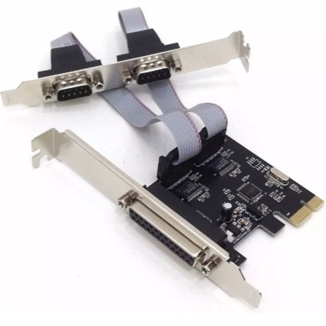 Placa Serial PCI Express 1 Porta Paralela e 2 Seriais Lotus - Crystal Informática