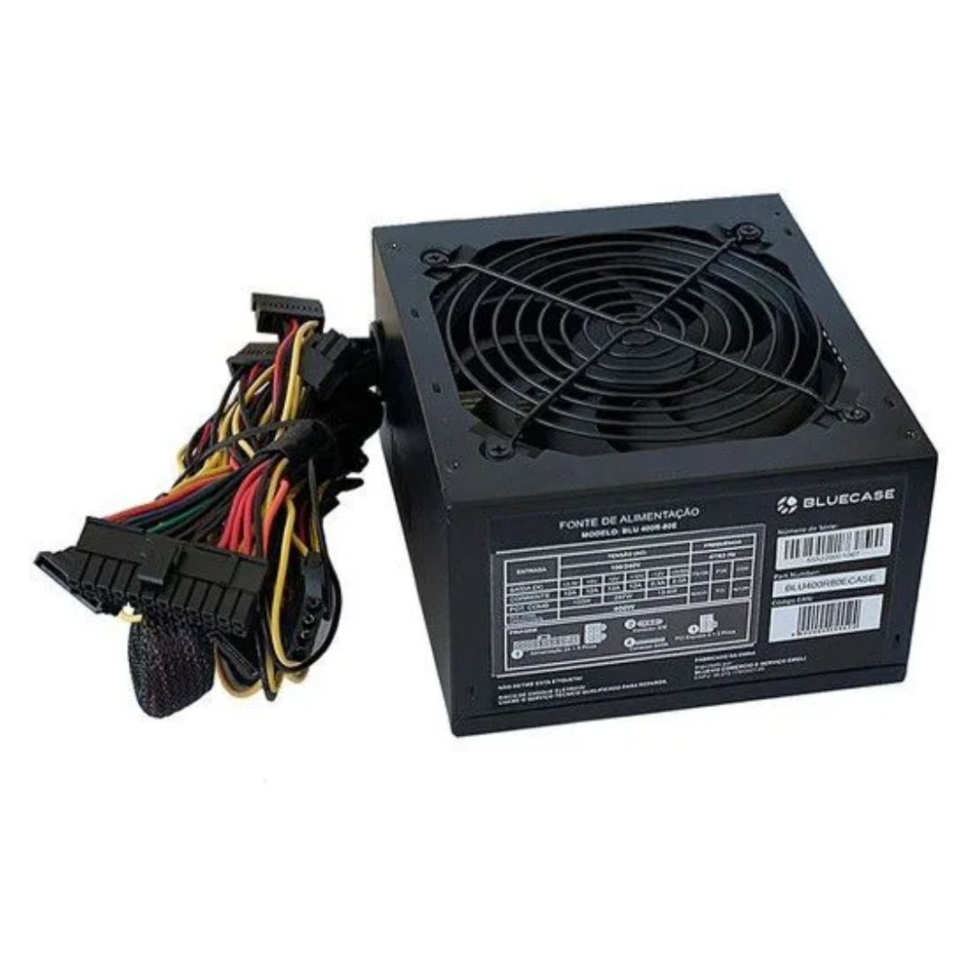 Fonte ATX 400W 80 Plus Bronze BLU400R-82E BlueCase - Crystal Informática