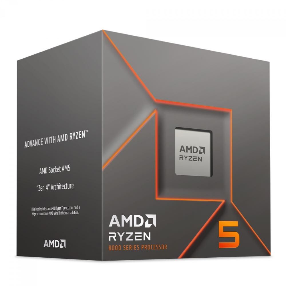 Processador AMD Ryzen 5 8400F, 6 Núcleos, 4.7GHz, AM5, DDR5, PCIe 4.0 ...
