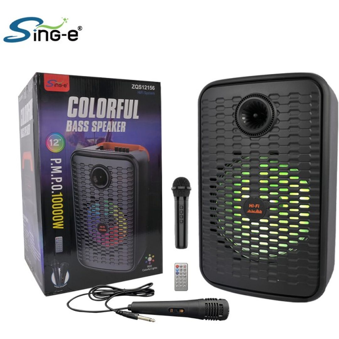 Caixa Som Bluetooth TWS Sing-e ZQS-12156 LED Microfone - Crystal ...