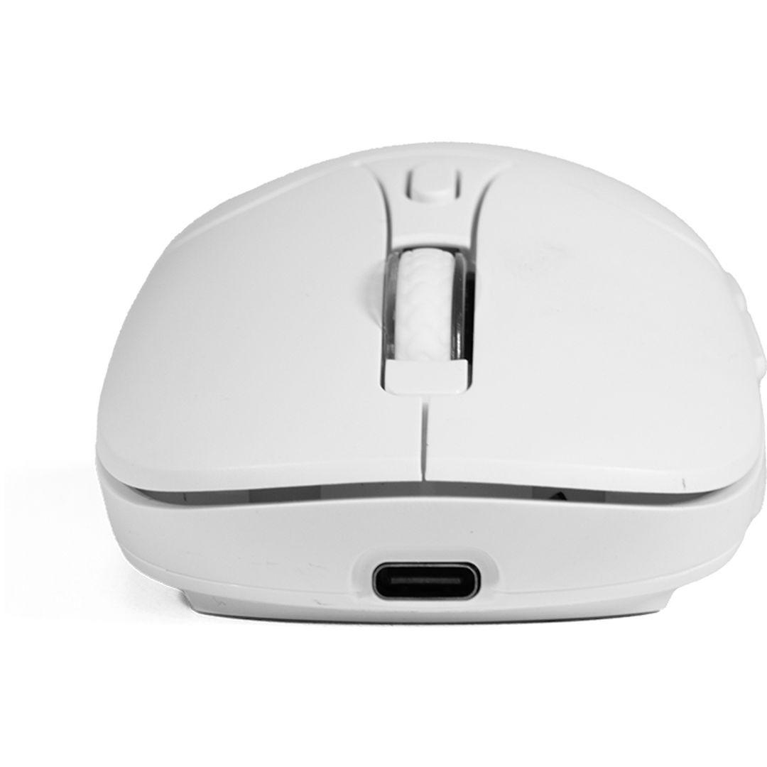 Mouse Sem Fio C3Tech M-BT60WH Dual Mode Recarregável Branco - Crystal Informática