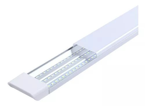 LUMINÁRIA LED SLIM LINEAR FLAT 72W 120CM 6500K BRANCO FRIO BIVOLT ...