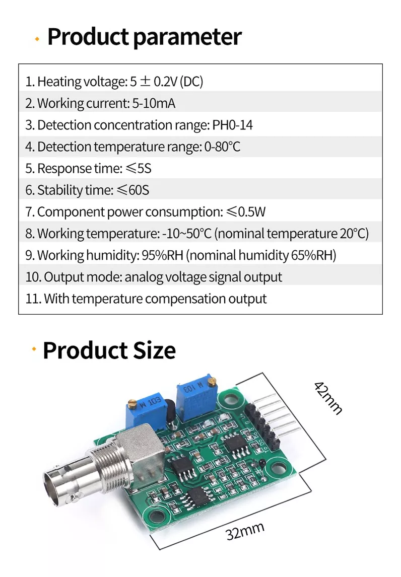 Módulo Sensor + Ph Eletrodo Sonda Probe Bnc Arduino/phmetro - MARLEX STORE