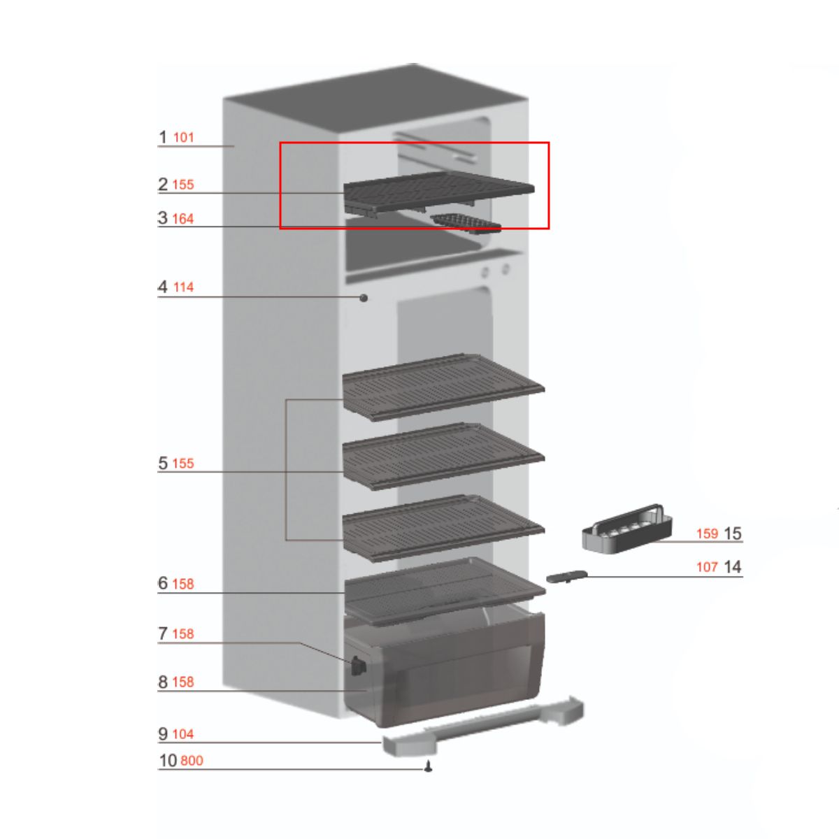 Prateleira Freezer Geladeira Electrolux DC51 DCW50 Original - Valtec Shop
