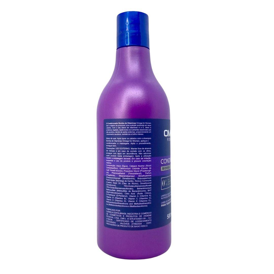 Condicionador Bomba De Vitaminas 500ml Omega Hair - Camelô da Beleza