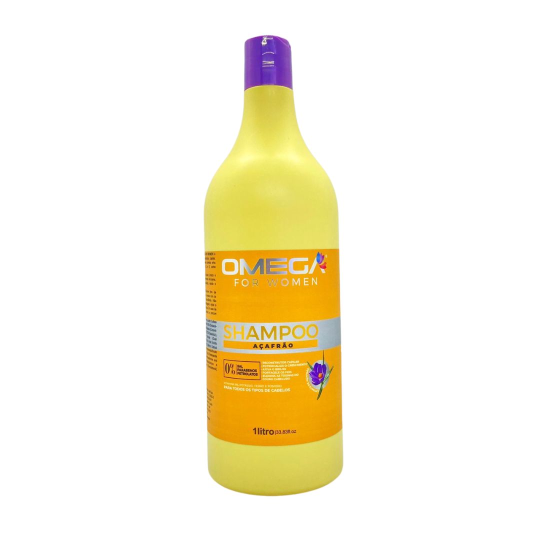 Shampoo Açafrão 1L Omega Hair - Camelô da Beleza